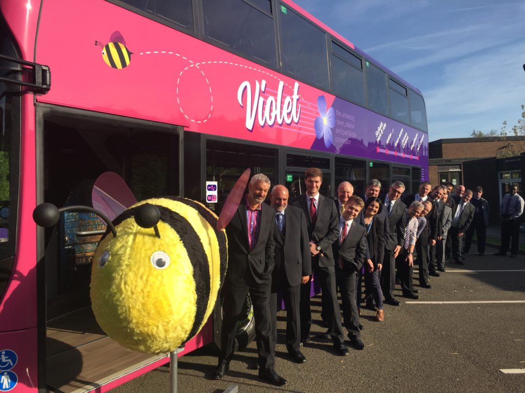 All aboard the new Violet buses! | The University of Northampton