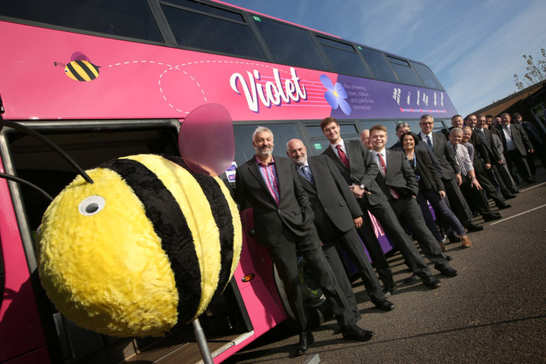 All aboard the new Violet buses! | University of Northampton