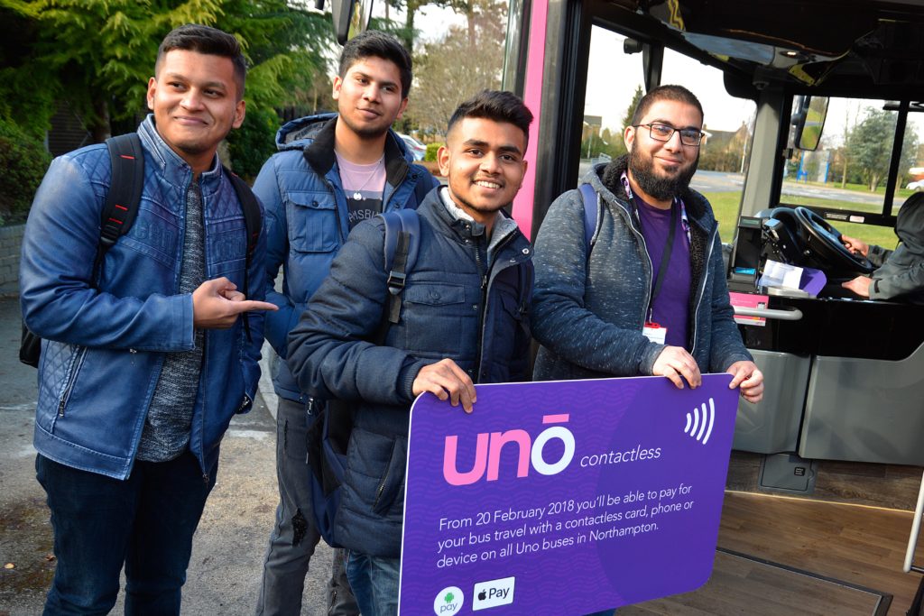 Uno Buses go contactless | University of Northampton