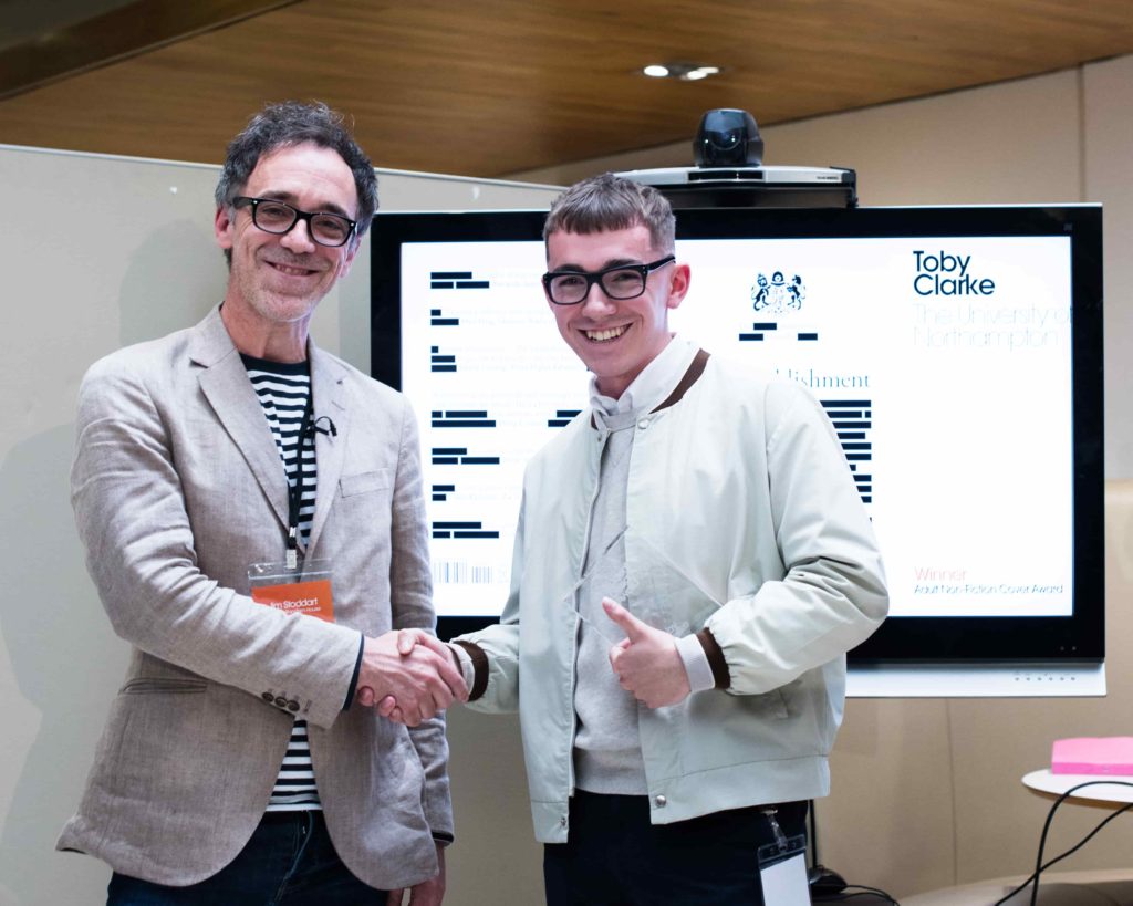 Winner Toby scoops national award for anti-establishment book cover ...